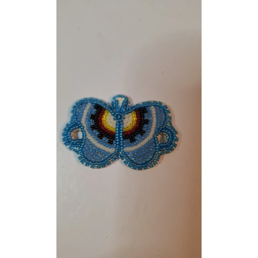 The Unbranded Brand | Accessories | Glass Seed Bead Butterfly Hair Clip ...